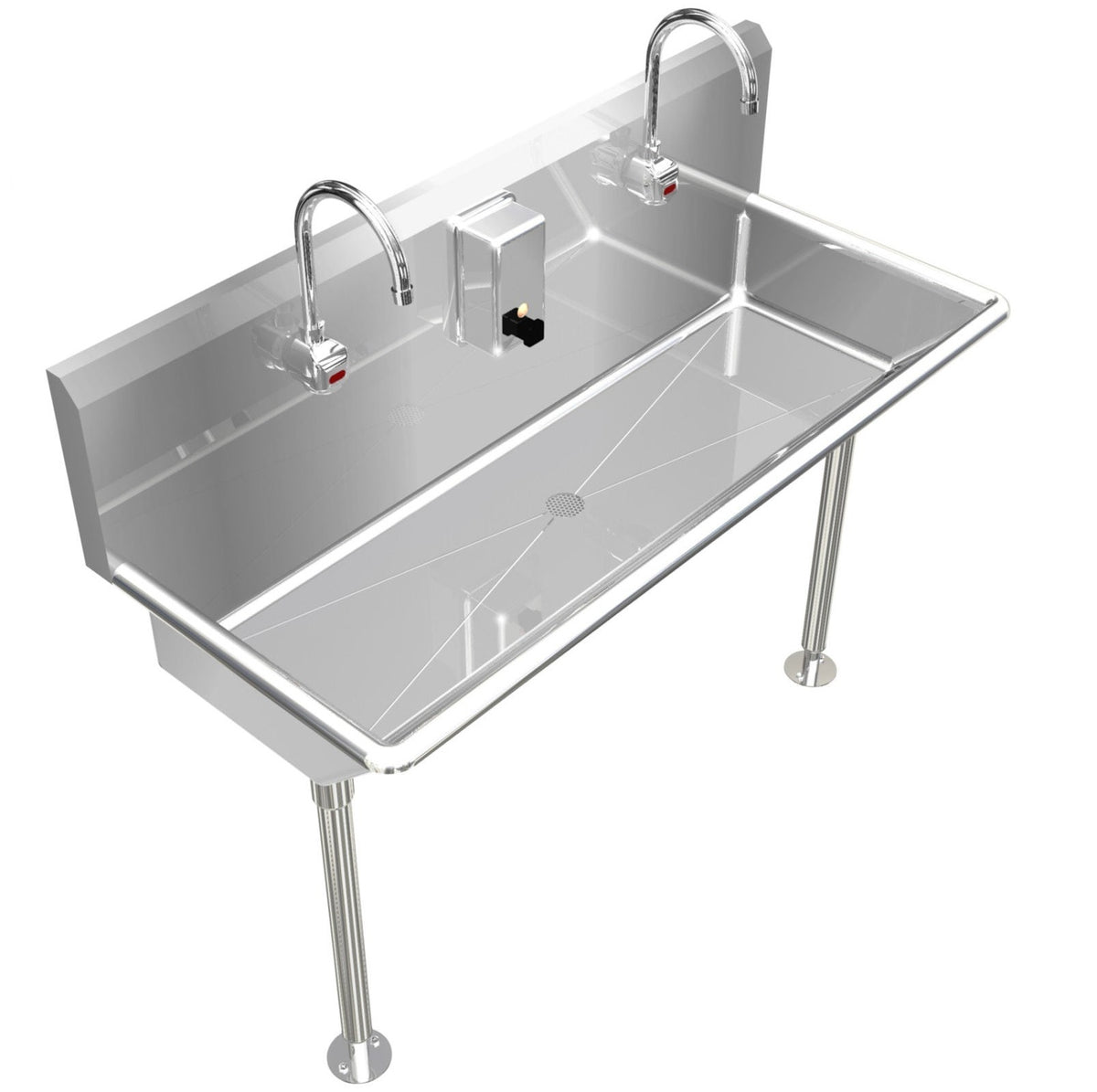 H.D. 14GA Multi-Station Wash up Sink, 42" | 021E42208L | commercial ...