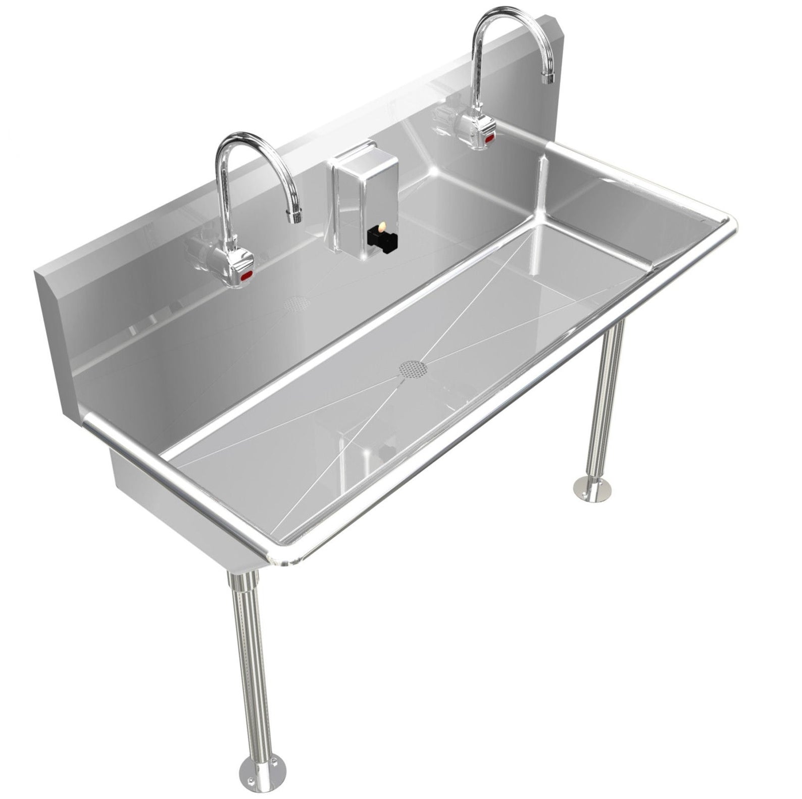 H.D. 14GA Multi-Station Wash up Sink, 42" | 021E42208L | commercial ...
