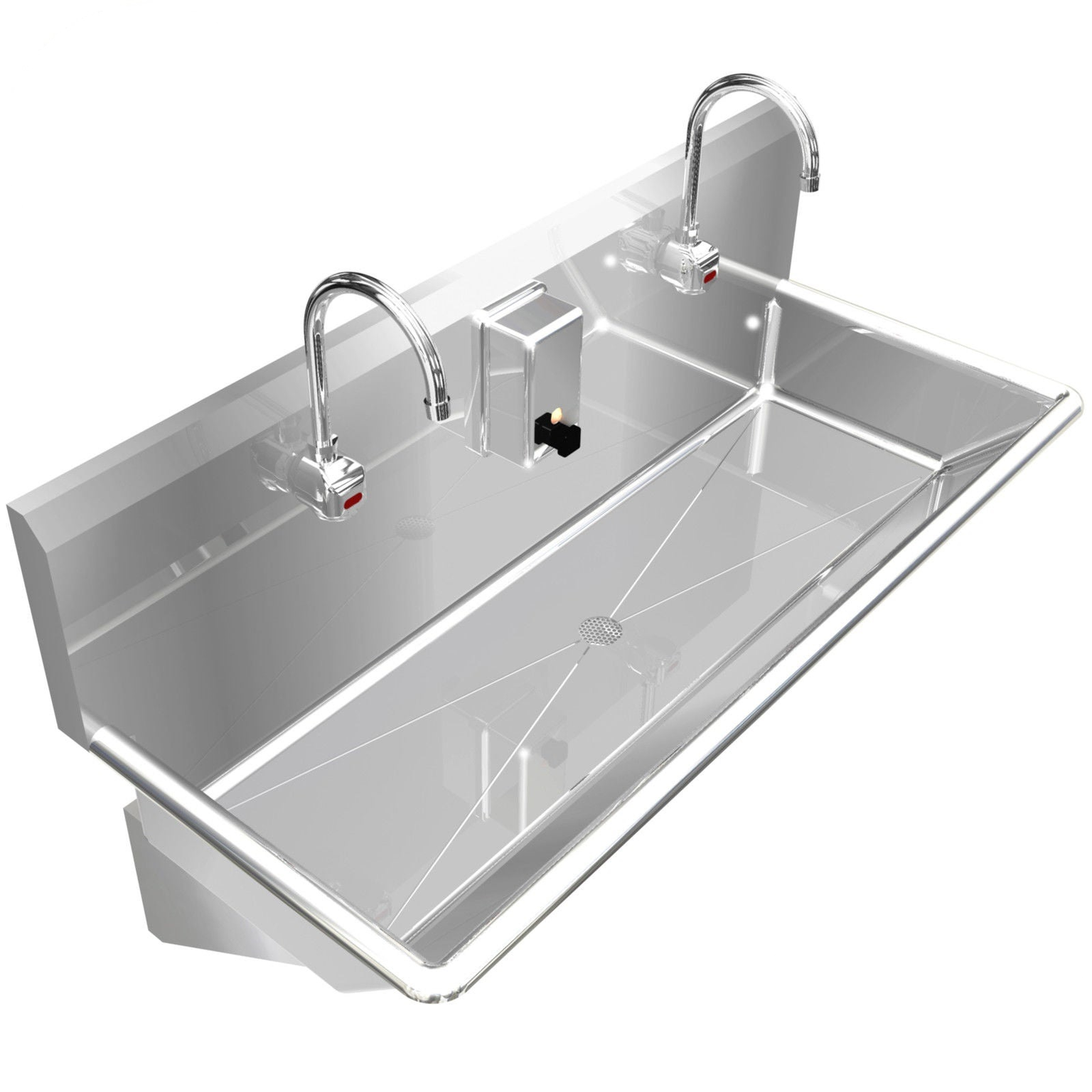 H.D. 14GA Multi-Station Wash up Sink, 40" | 021E40208H | commercial ...