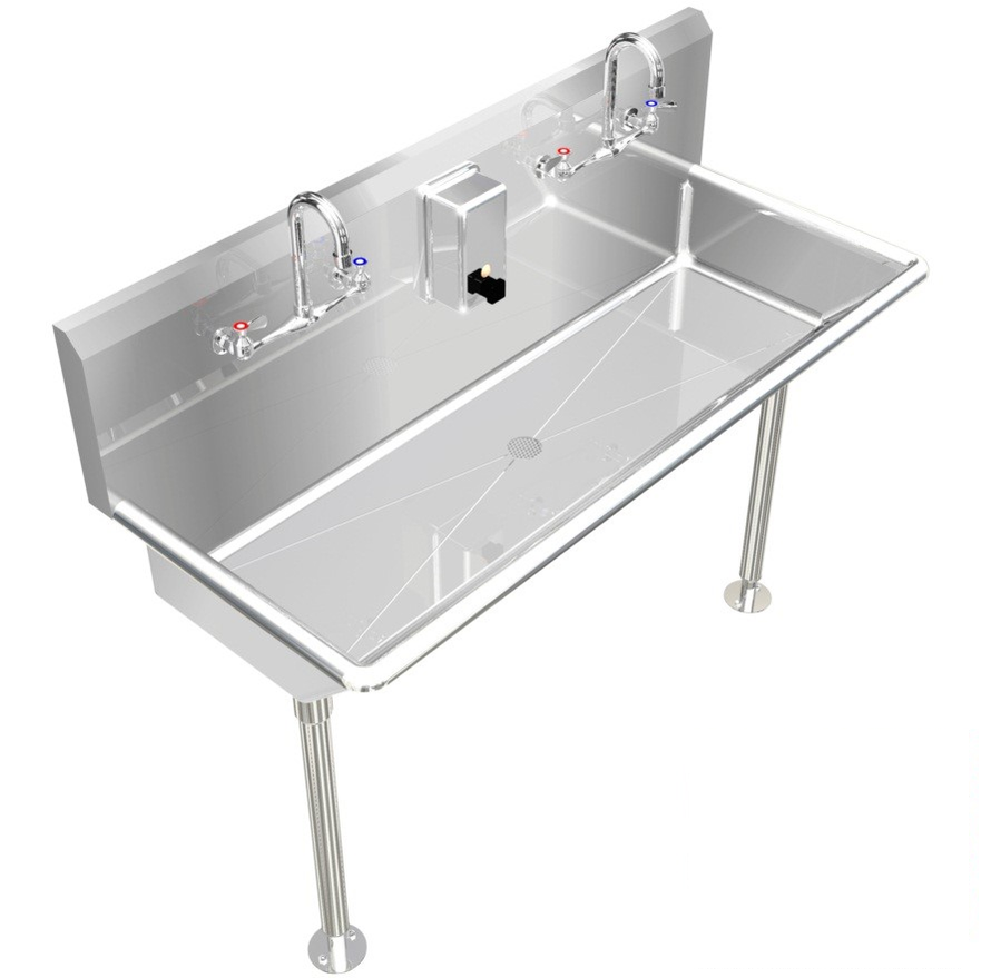 H.D. 14GA Multi-Station Wash up Sink, 42" | 021E42208B | commercial ...