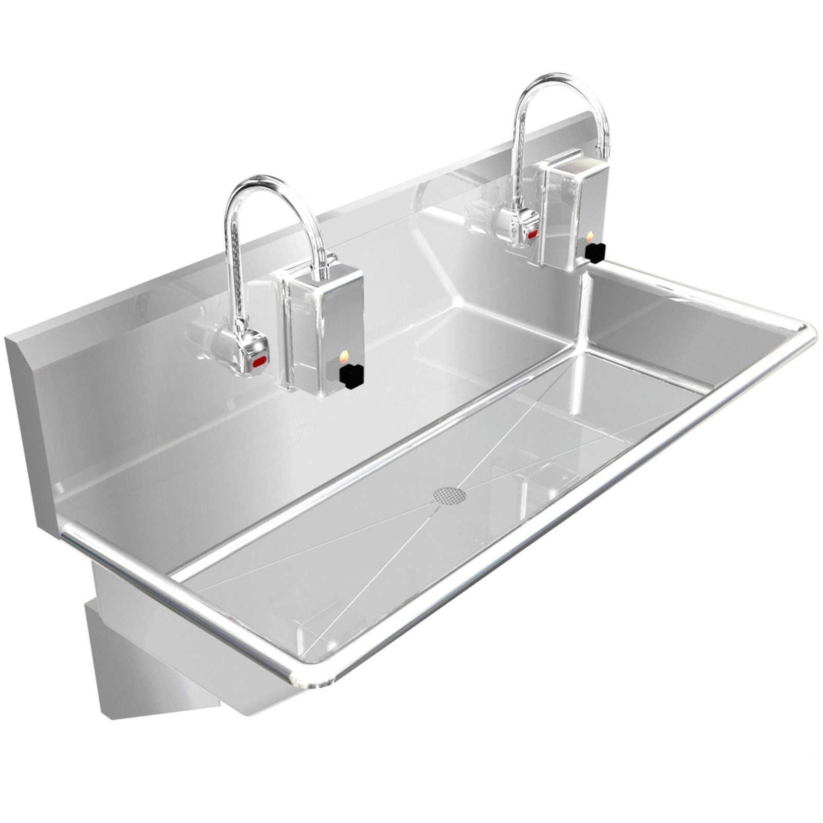 H.D. 14 GA Multi-Station Wash up Sink, 48" | 022E48208B | commercial ...