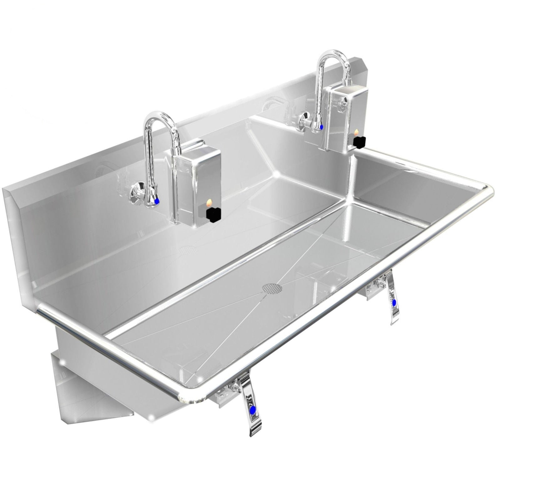 H.D. 14GA Multi-Station Wash up Sink, 48" | 022K48208B | commercial ...