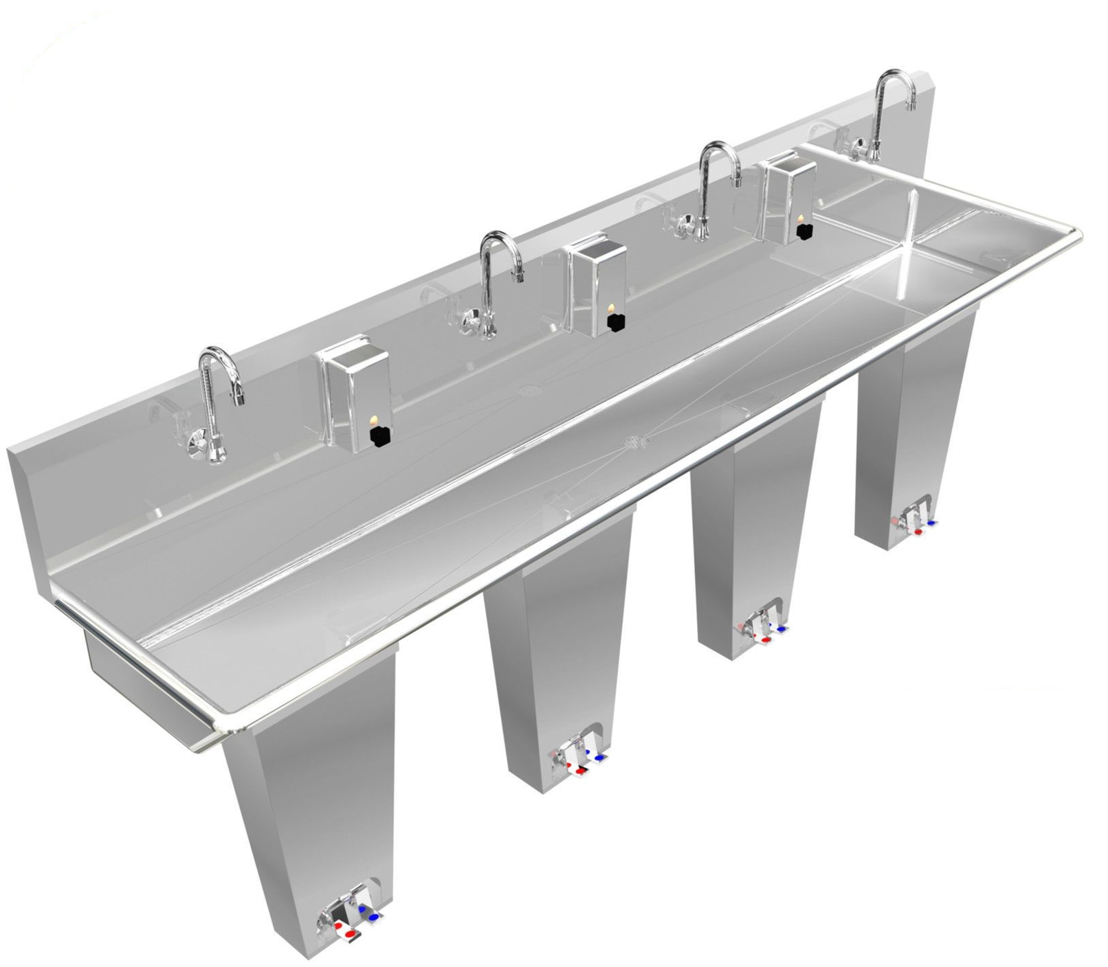 H.D. 14GA Multi-Station Wash up Sink, 80" | 043P80208C | commercial ...
