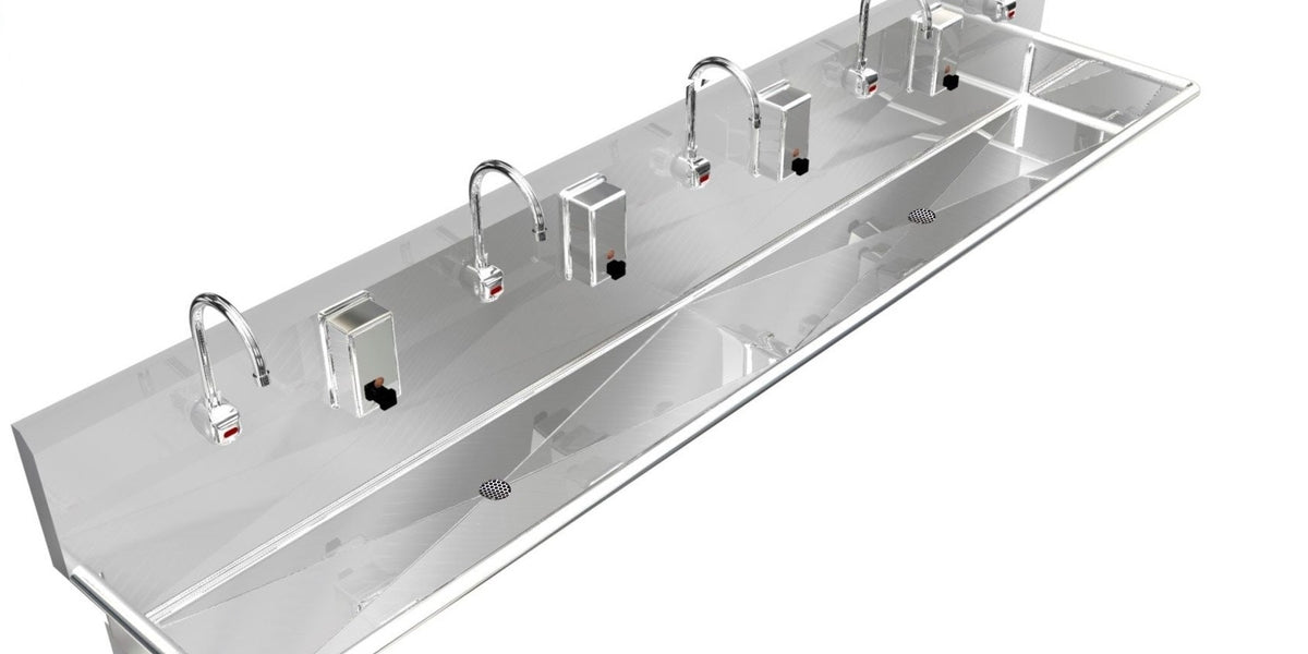 H.D. 14GA Multi-Station Wash up Sink, 120" | 054E120208B2 | commercial ...