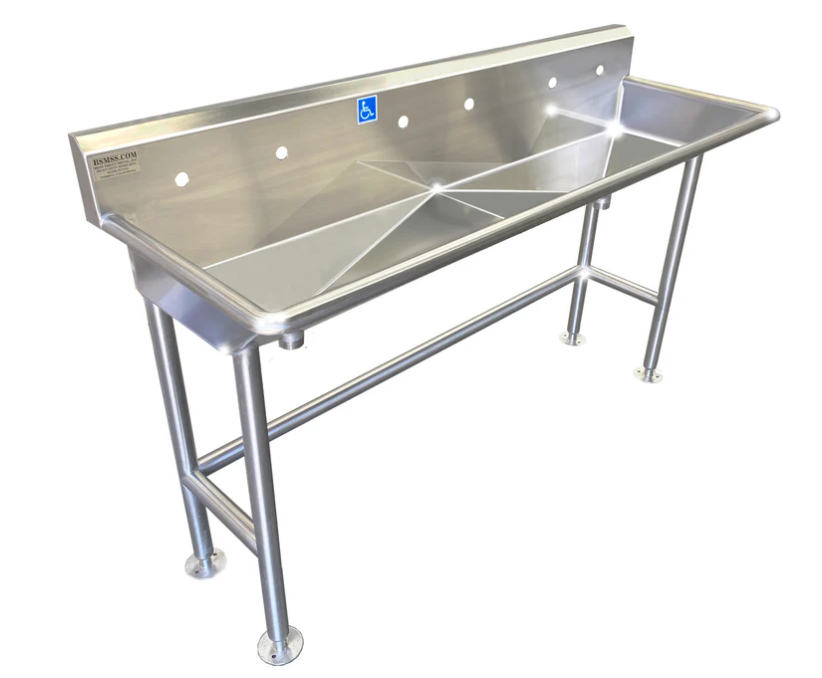H.D. 14GA Multi-Station Wash up Sink, 72" Sloped Drain | ADA-2-1-2 ...