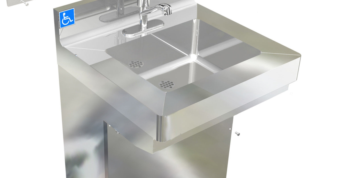 H.D. 14 GA ADA Compliant Single User Hand Sink, 24" | ADA-010M24195BB ...