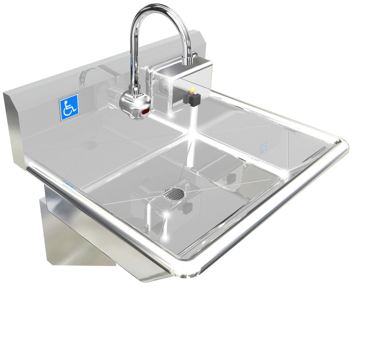 H.D. 14GA Multi-Station Wash up Sink, 24" | ADA-011E242066B ...