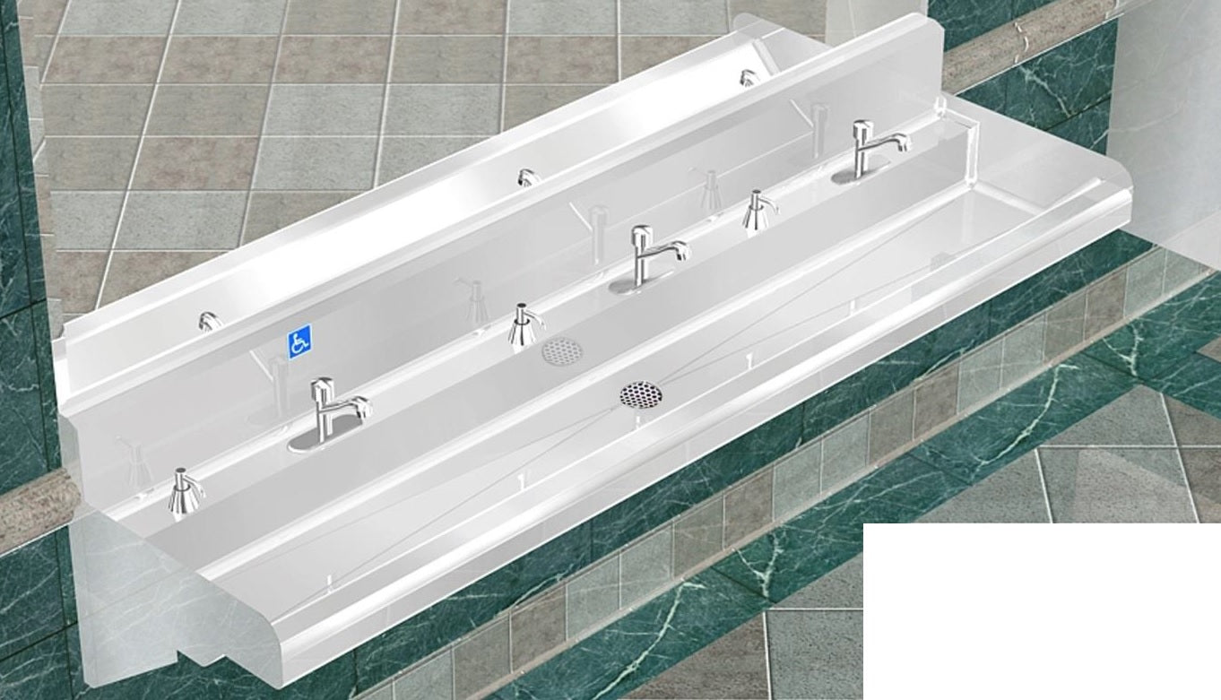 H.D. 14GA Multi-Station Wash up Sink, 80" | ADA-032E802066H ...