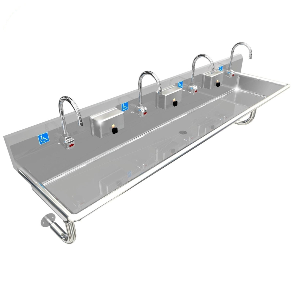 H.D. 14GA Multi-Station Wash up Sink, 80" | ADA-043E802066R ...