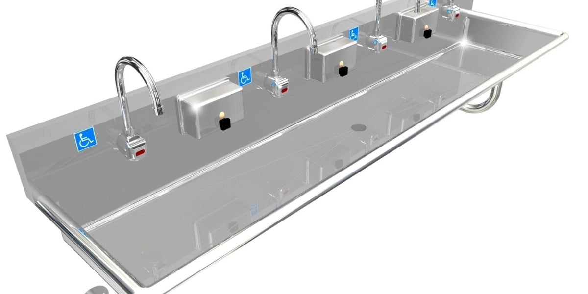H.D. 14GA Multi-Station Wash up Sink, 80" | ADA-043E802066R ...