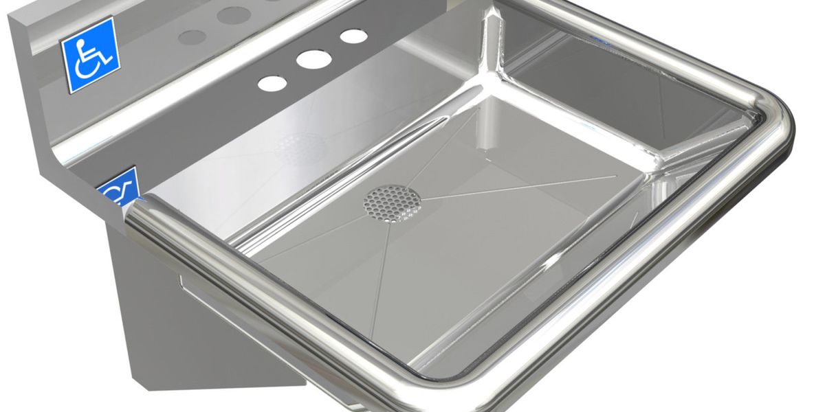 H.D. 14 GA Single Station Hand Sink, 18-3/4" | ADA-D310H19175B ...