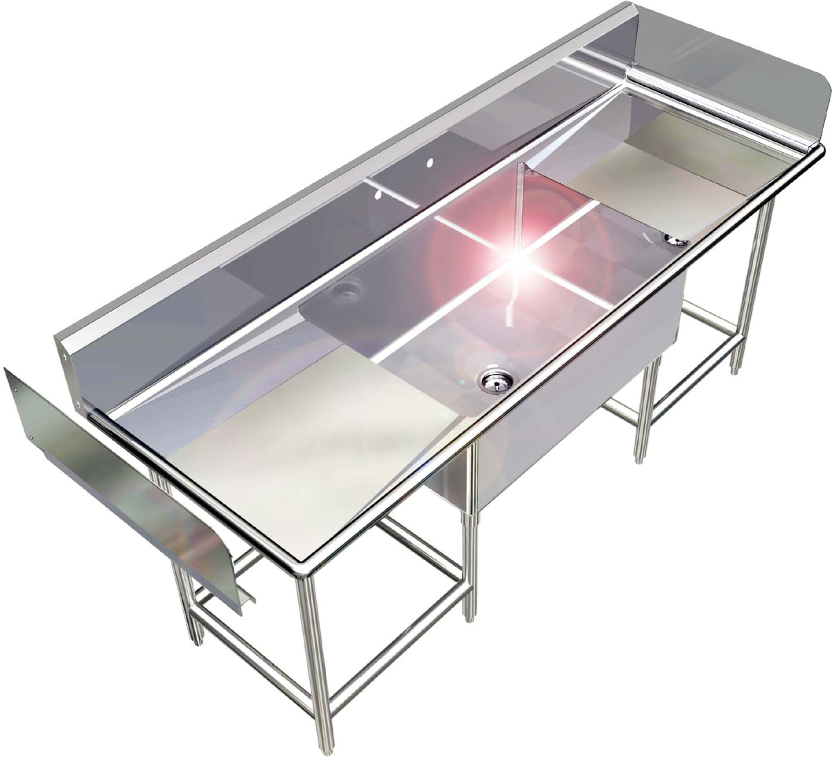 H.D. 14GA 1 Compartment Restaurant Commercial Sink, with Welded ...