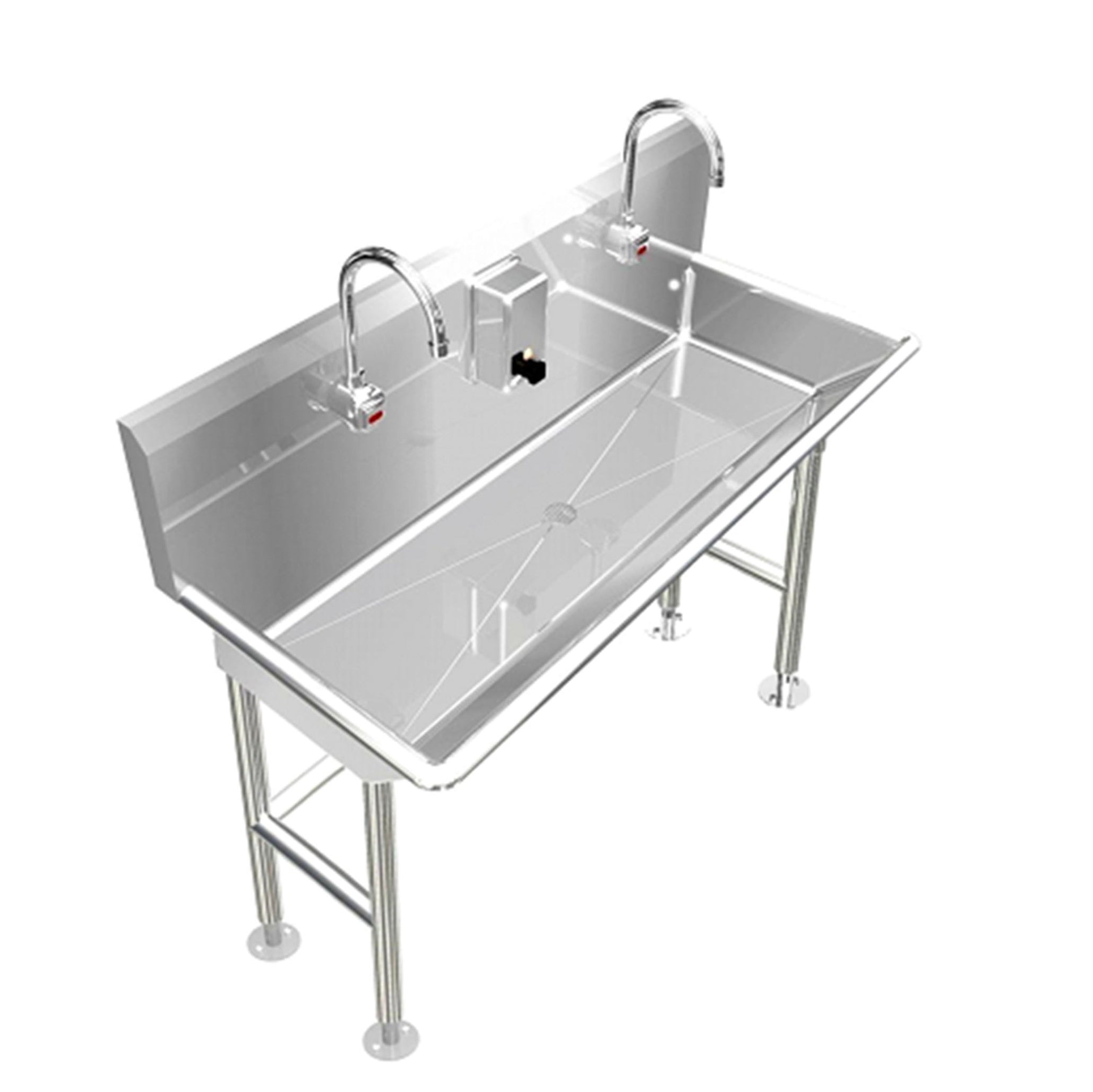 H.D. 14GA Multi-Station Wash up Sink, 48" | 021E48208H | commercial ...